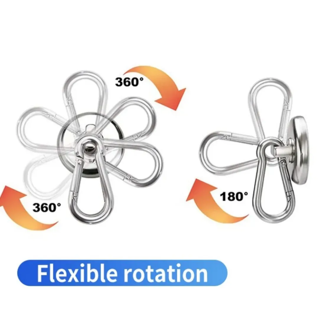 Swivel Magnetic Hooks/360 Degree Neodymium Magnetic Mountaineering ...