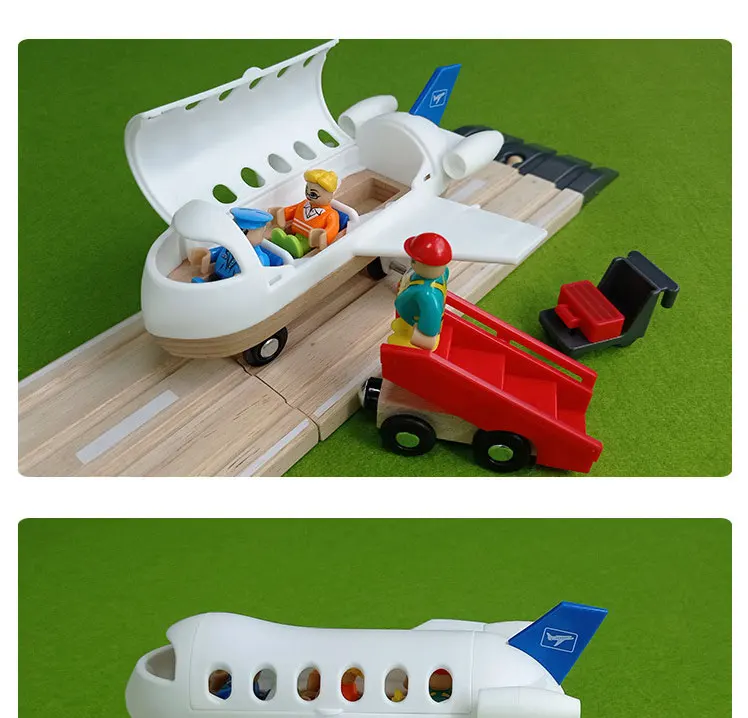 Ins Children's Wooden Track Terminal International Airport Game ...