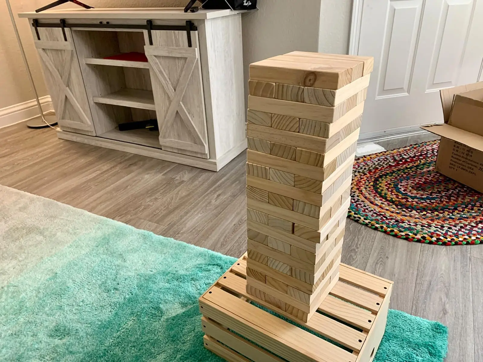 Custom Wooden Giant Janga Blocks Tower Janga Grande Rainbow Pink Etc ...