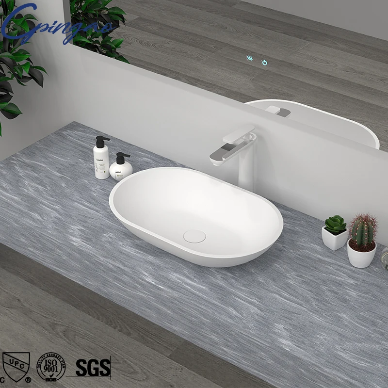 Public Bathroom Sinks Black Marble Cabinet Solid Surface Wash Basin ...