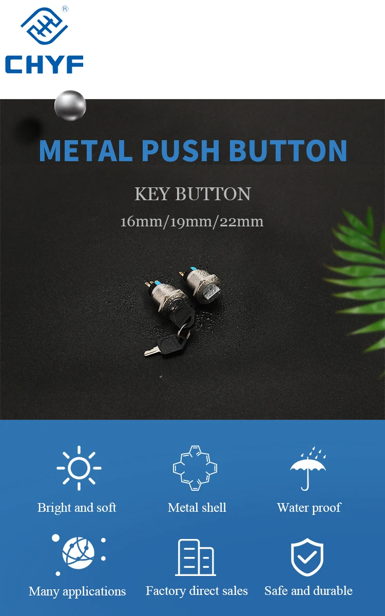 Key Switch Metal Key Operated Switch Waterproof Key Switch Lock 2 ...