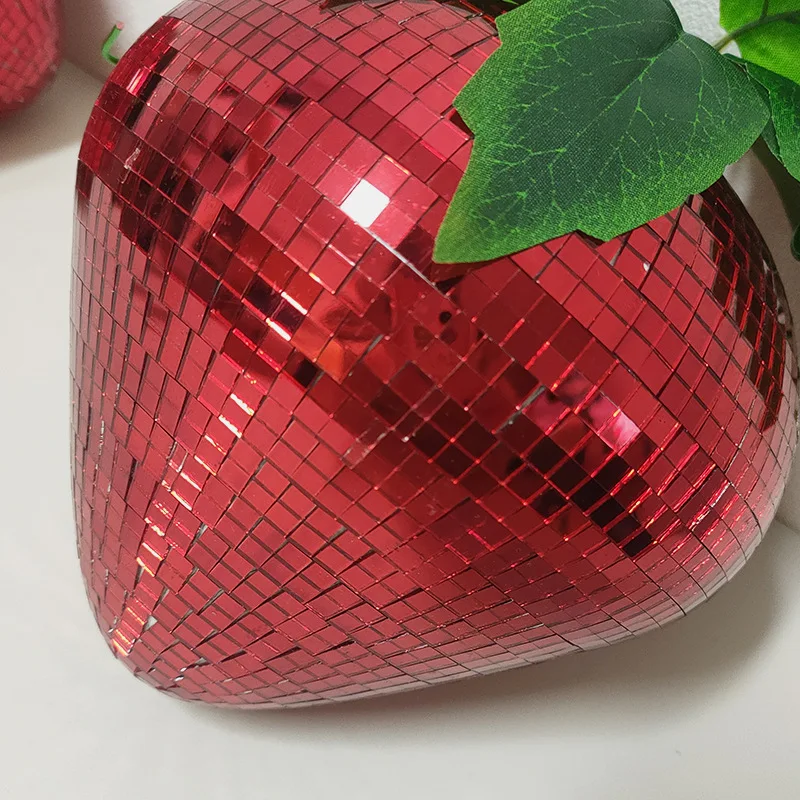 Handmade Strawberry Disco Ball Decor Mirror Ball Strawberry Decor For ...