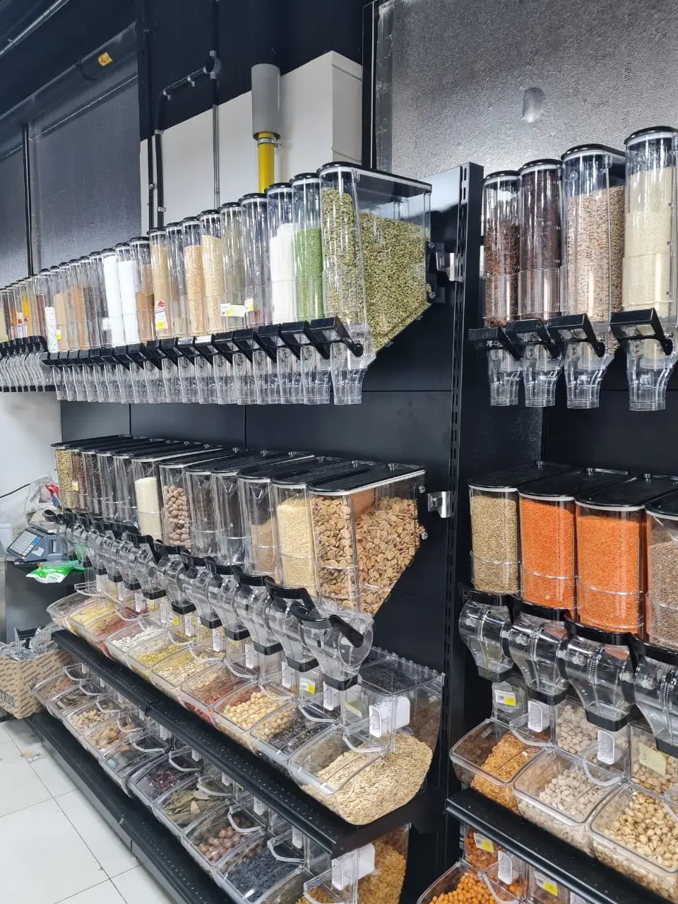 ECOBOX Wall Mounted Gravity Bin Gravity Feed Wholesale Bulk Grain Candy Cereal Dispenser ...