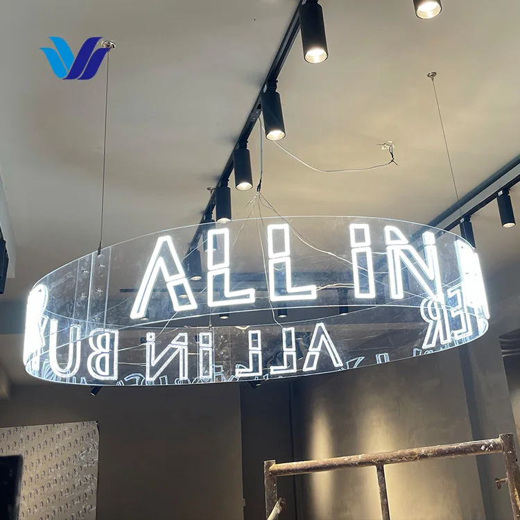 HS Customized Commercial Electronic Sign Decoration Ceiling Roof Round ...