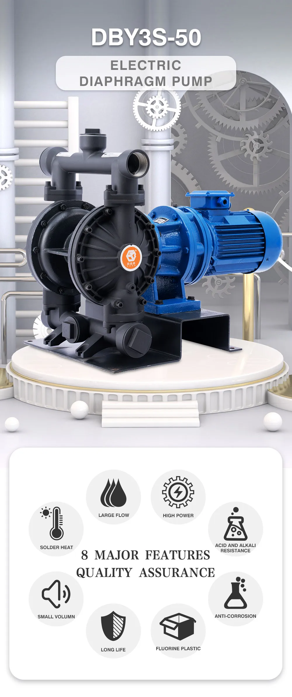 Godo Dby3s-50l 2-inch Aluminum Alloy Pump Electric Diaphragm Pump ...