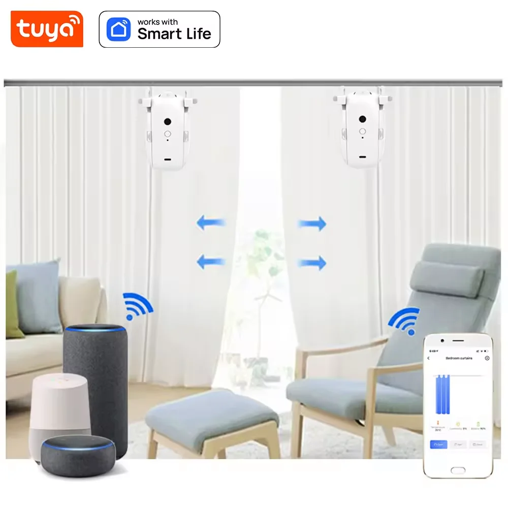 TYSH Smart Curtains - Voice Control & Wi-Fi Automation