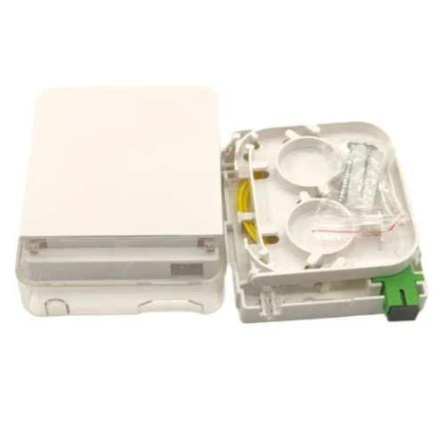 1 Port ABS Mini Fiber Optic Terminal Box FTTH 2 Core Fiber Wall Socket ...