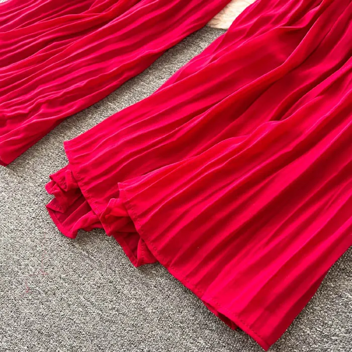 LY68 New 2024 Retro Korean Stylish Solid Color Pleated Shirt Blouse and ...