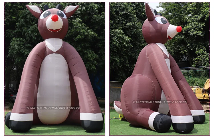 2024 Bingo Inflatable Christmas Animal Cartoon Elk Ornaments Giant ...