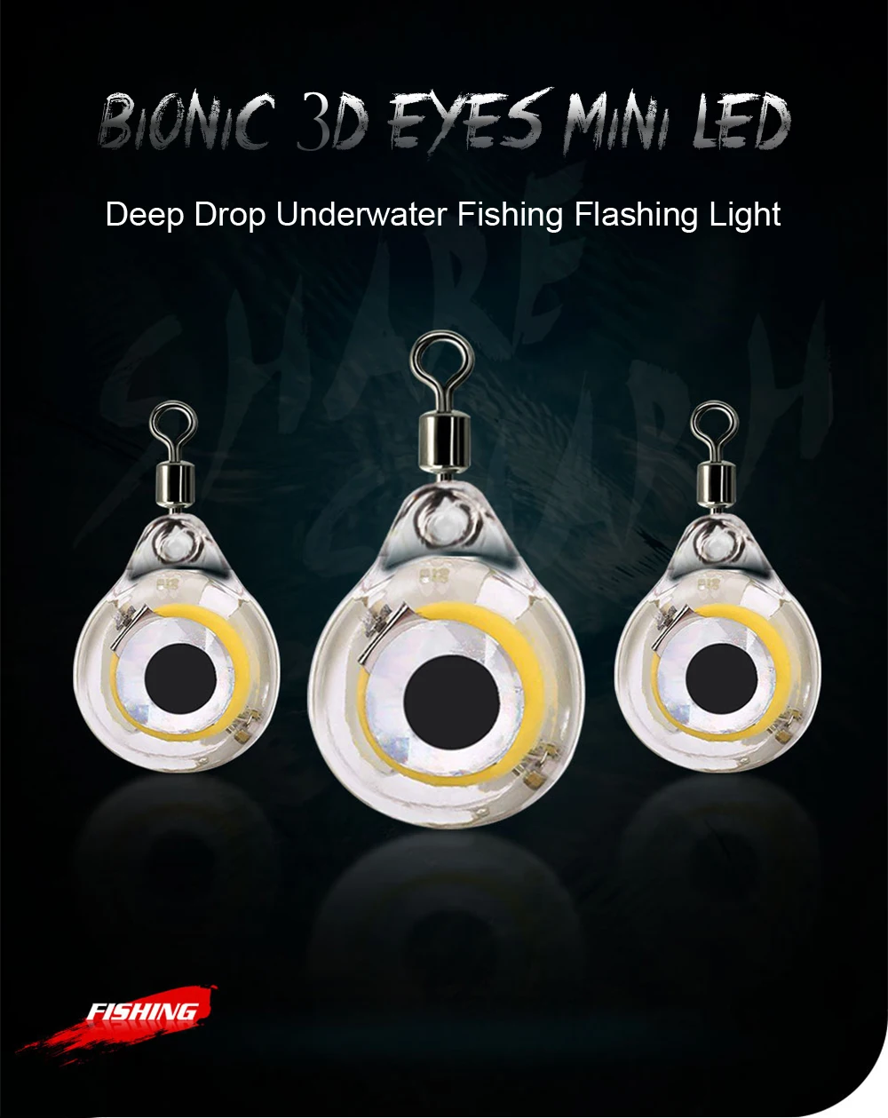 Newbility Small Fish Eye Mini Underwater Lure Fish Light Led Button ...