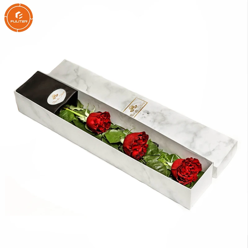 Customized Long Stem Preserved Roses Bouquet Flower Boxes Packaging ...