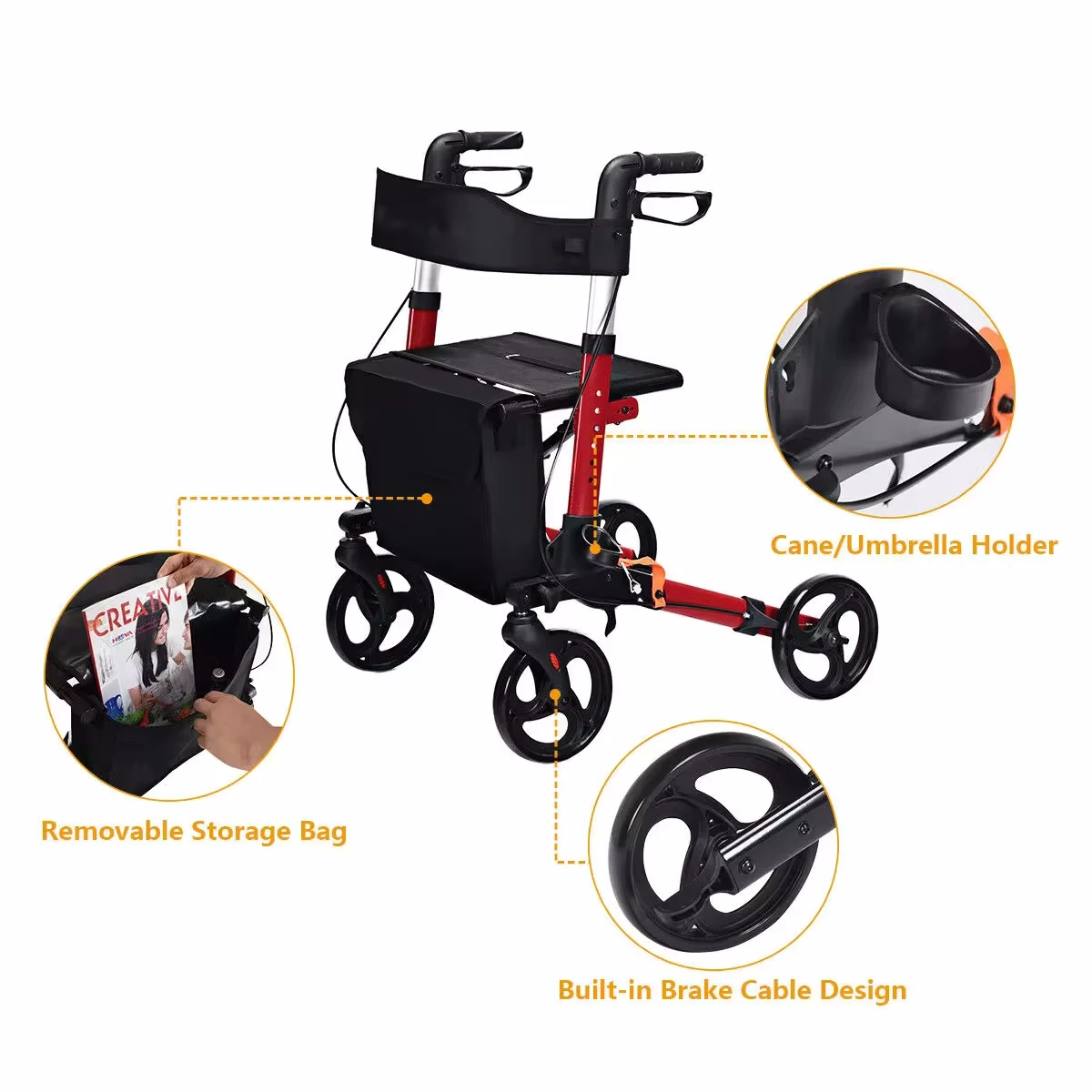 Vertical Rolling Walking Aid Elderly And Disabled Persons With Forearm ...
