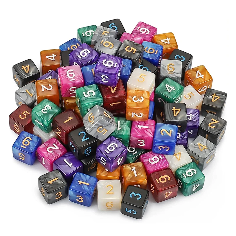 Custom 6 Sided Plastic Dice - Perfect for Game Playing