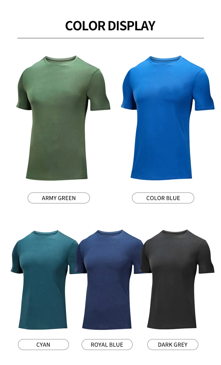 Quick Dry Light Weight Running Shirts for Mens Workout Training Muscle ...