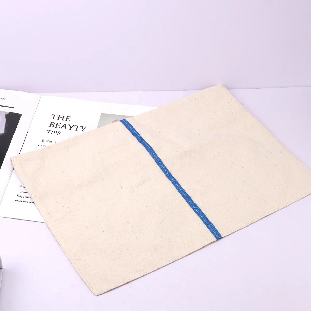 Custom Logo Printed Cotton Canvas Envelope Dust Pouch for Cloth Handbag ...