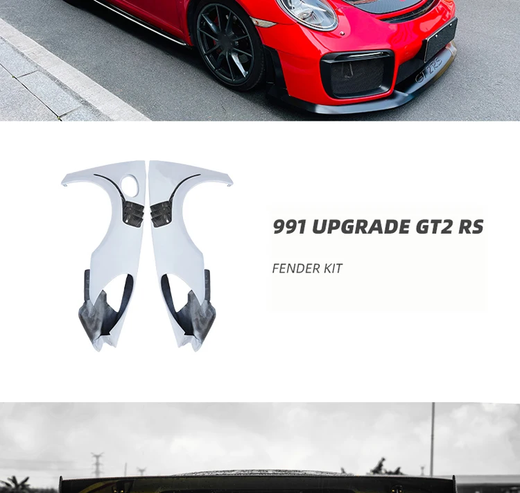 Car Bodykit Carbon Fiber Rear Spoiler Wing 2012-2018 991 Rear Bumper ...