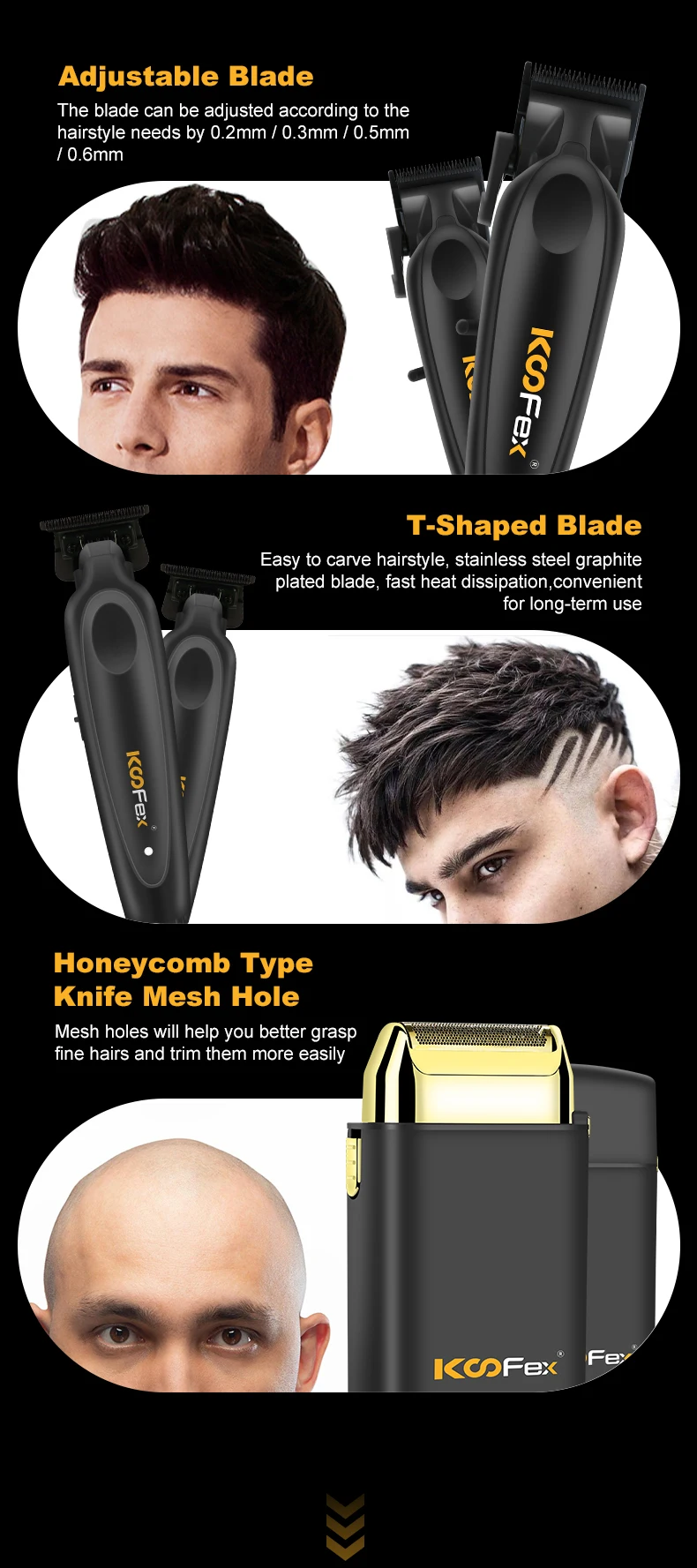 2023 Professional Barber Machine Set Brushless Motor Hairtrimmer ...