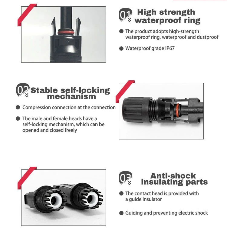 Waterproof Solar PV Diode Connector 10mm IP67 Fangbei