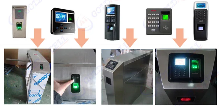 ID Card Fingerprint Biometric Access Control Device Time Attendance ...