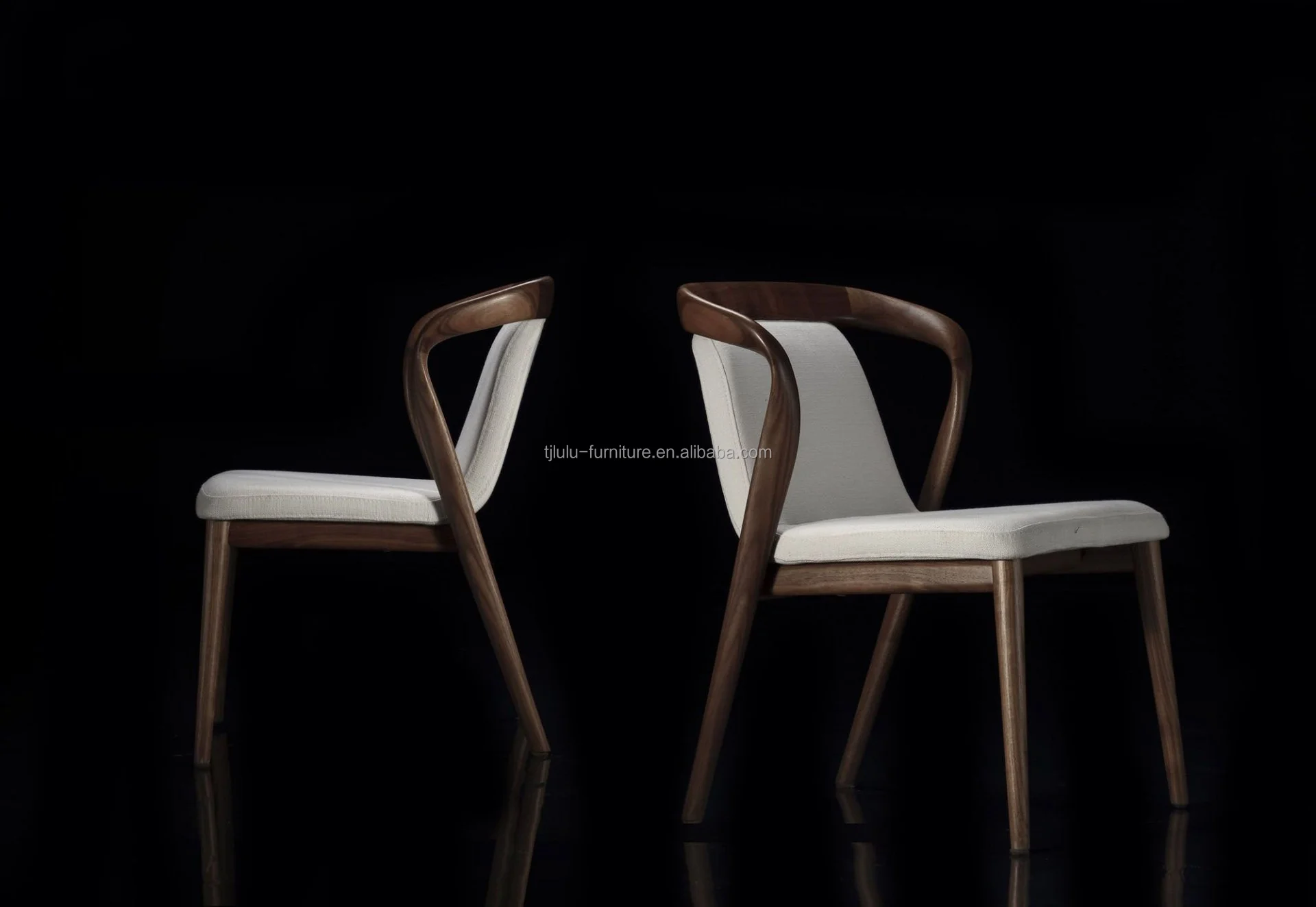 Nordic Design Modern Sample Restaurant Chairs Solid Wood Pu Leather ...