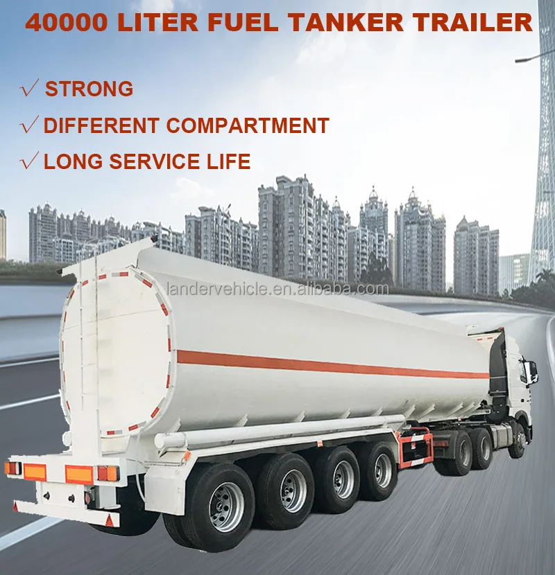 High Quality 42000 Liters Oil Fuel Tanker Semi Truck Trailer - Buy Tank ...