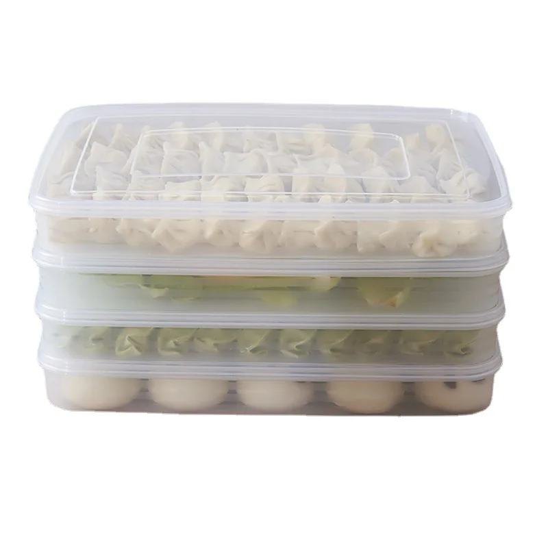 Plastic Multi Layer Frozen Dumpling Box Transparent Refrigerator ...