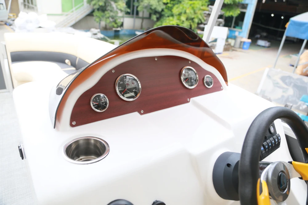 25ft Luxury Boat Yacht Fully Assembled Aluminum Fishing Pontoon Fishing ...