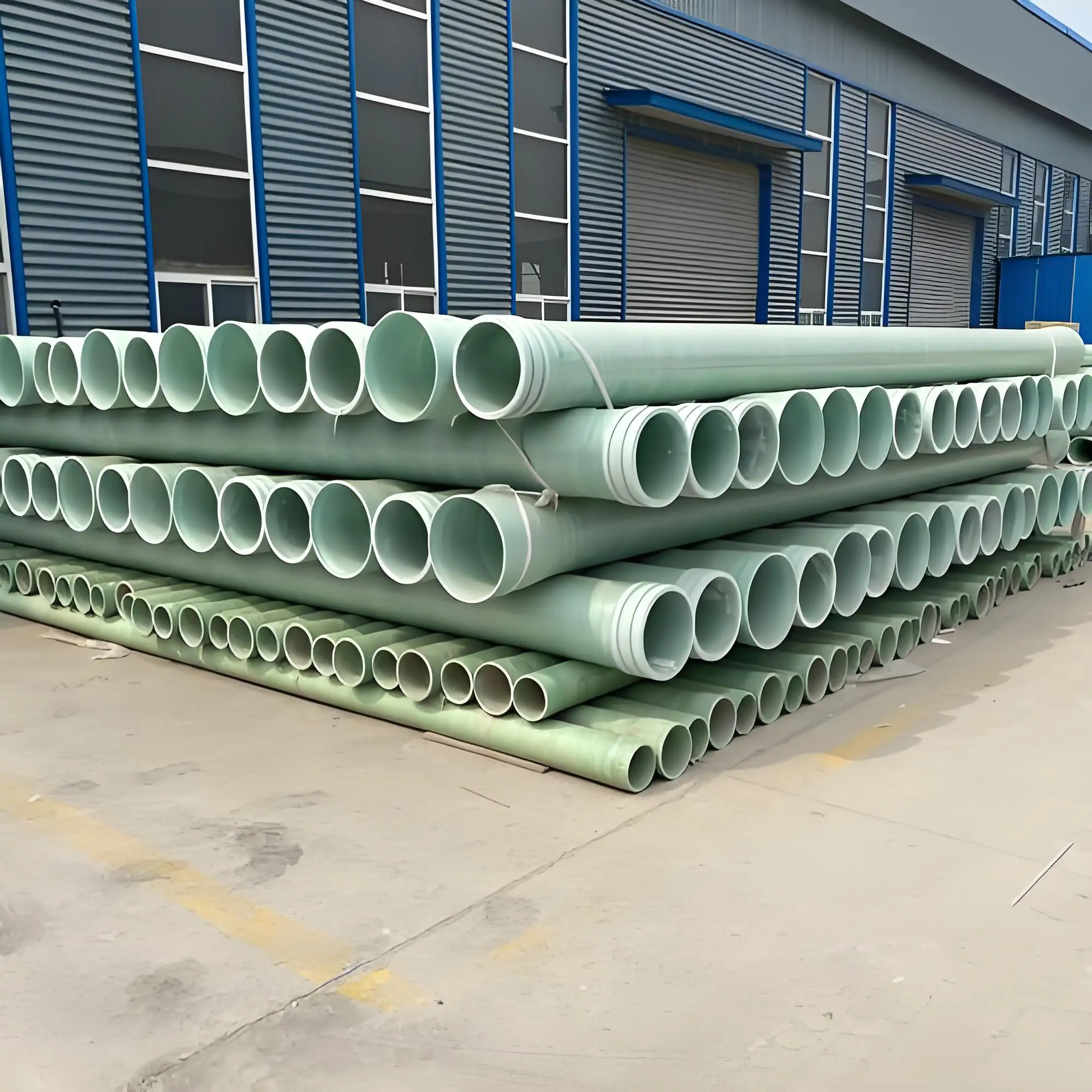 Grp Frp Pipe Fiber Glass Composite Pipe/frp Process Pipe/buried Frp ...