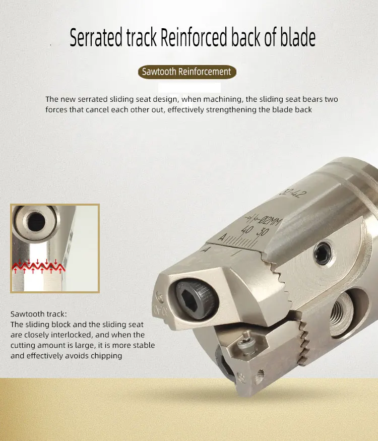 Rough Boring Bar - Adjustable BT40 Boring Tool Shank