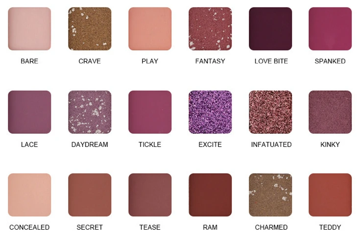 18 Colors Square Palette Glitter Eye Shadow Makeup Custom Palette ...