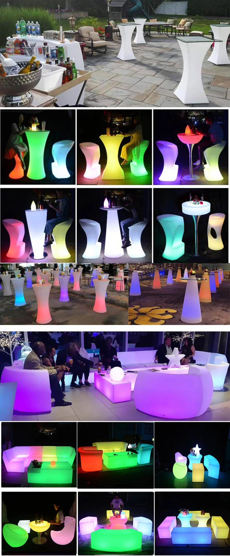 Mini bar Counter Furniture/remote Control Color Change Movable LED bar ...