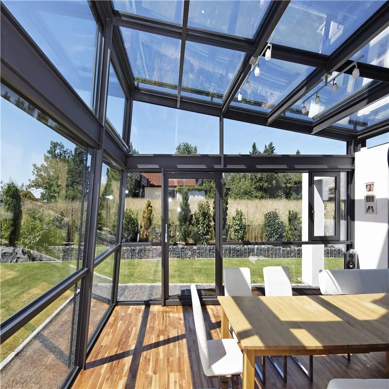 Free Standing Automatic Aluminum Sunroom Glass Houses Aluminium Sun ...
