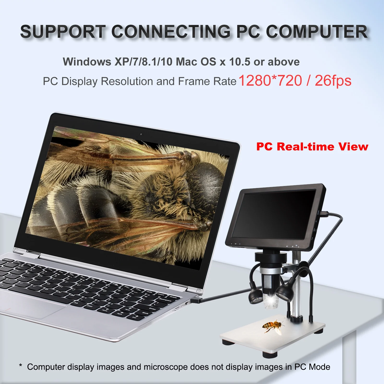 Digital USB Microscope 1200X Magnification - Mini Inspection Camera