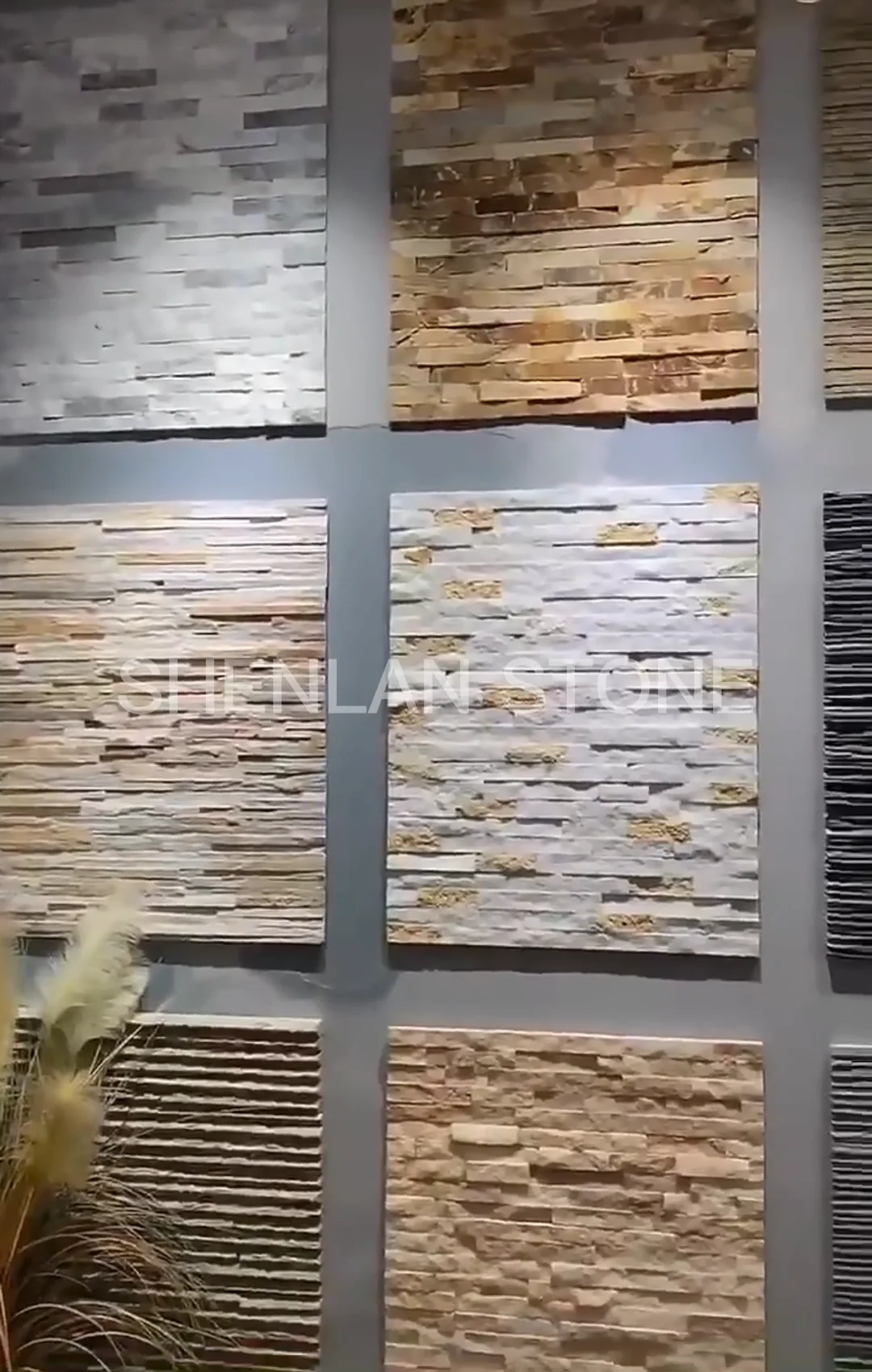 Oyster Split Face Quartzite Tile 10x36cm Stacked Stone Tile For Fire ...