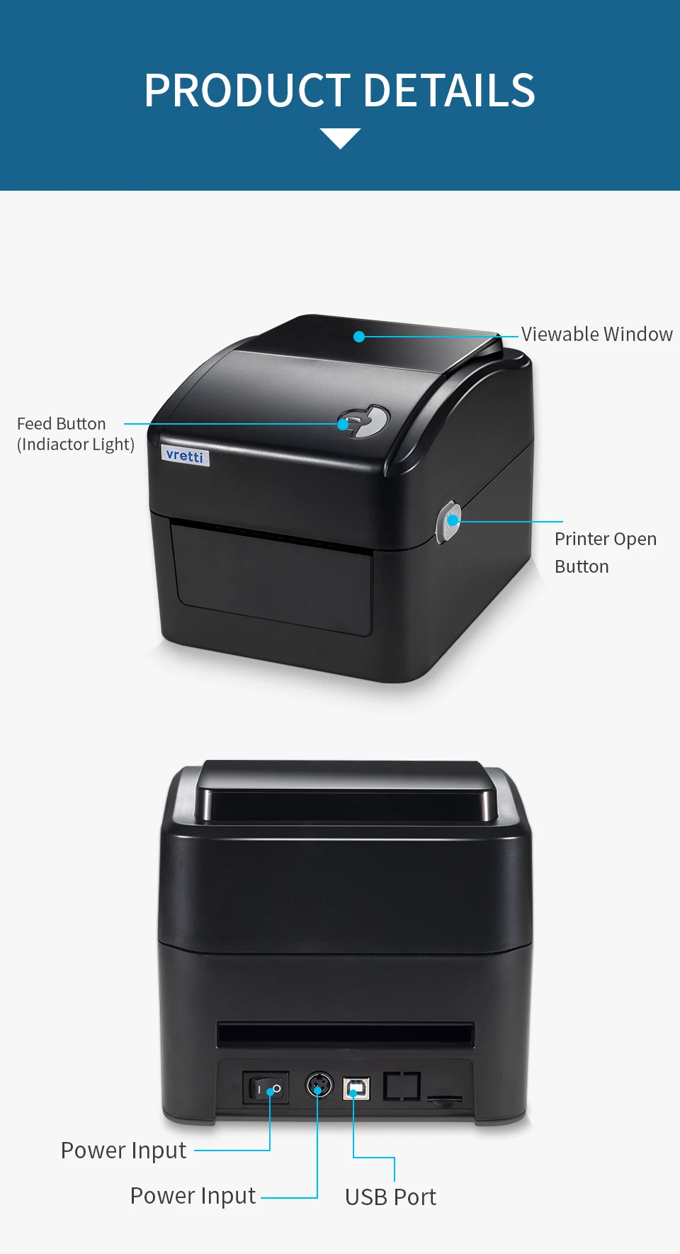 High Quality 4 Inch Label Roll Printer Machine Thermal 4x6 Shipping ...