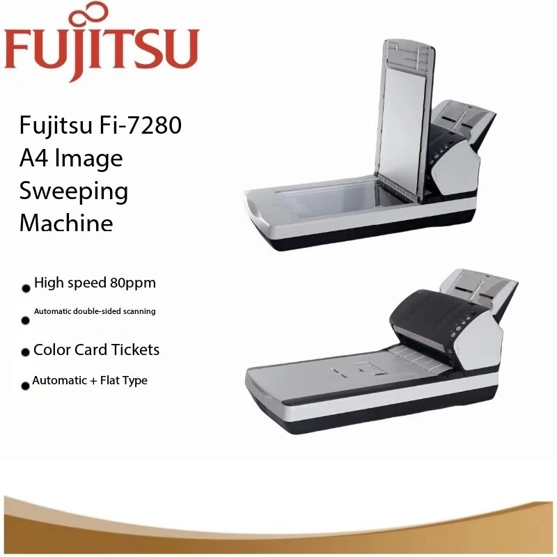 Fujitsu Fi-7280 CIS Flatbed Scanner USB Interface A4 Max Paper Size 600 ...