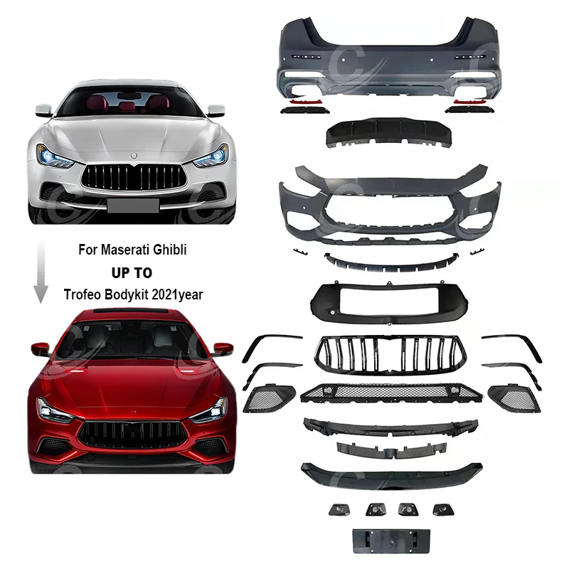 Body Kit For Maserati Ghibli Trofeo Body Parts 2021year Front Bumper ...