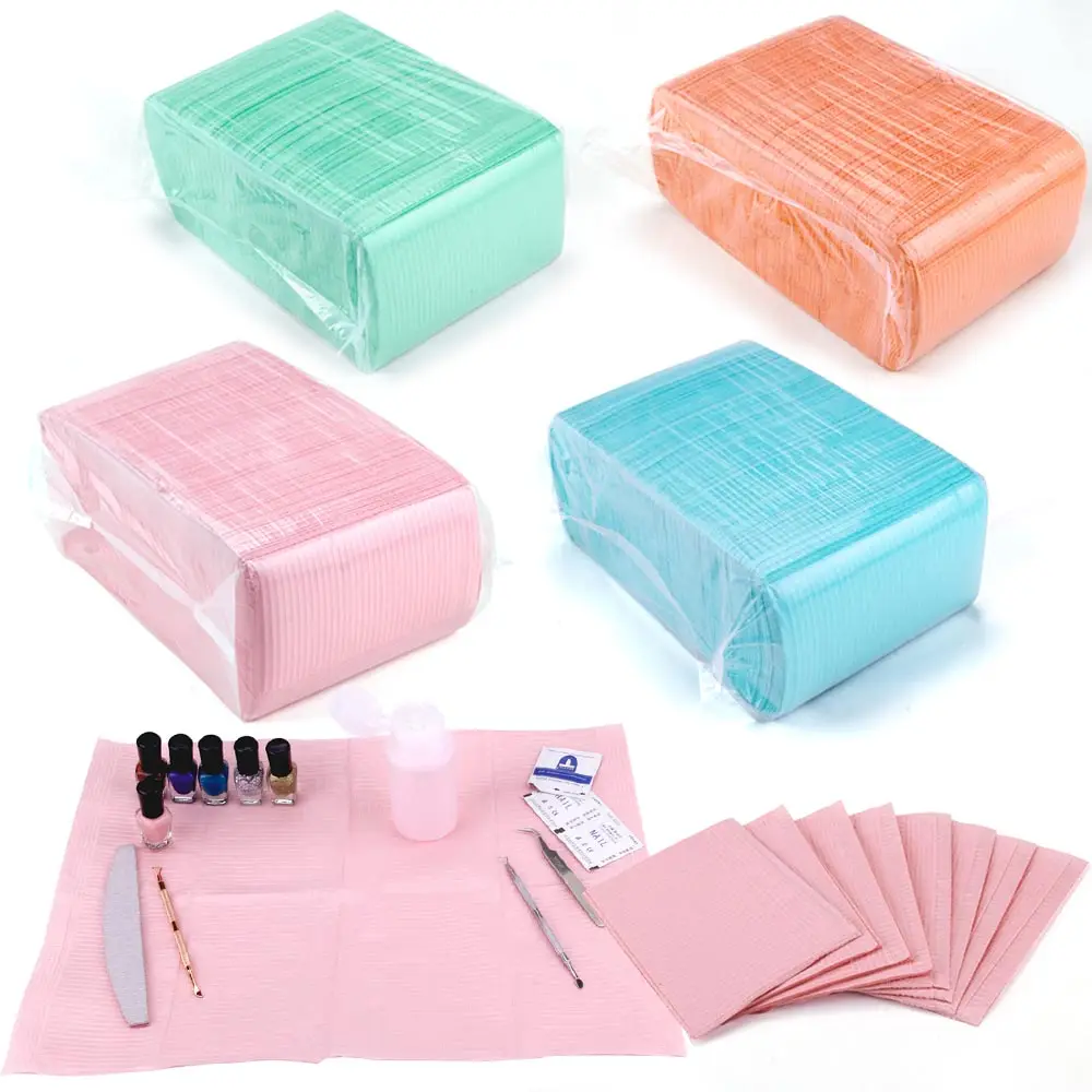 125Pcs Disposable Foldable Clean Pad Beauty Nail Care Polish Waterproof ...