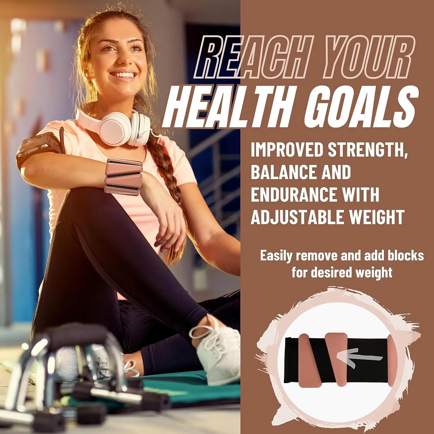 Wearable Fitness Bracelet - Weighted Wrist Wraps Bangle