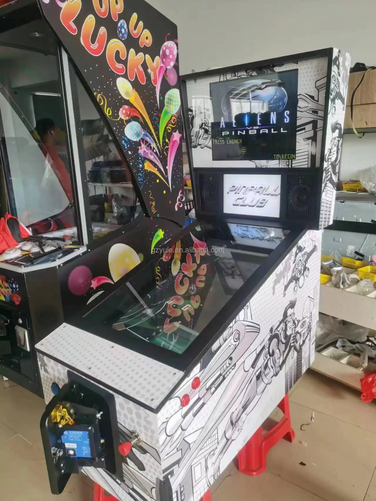 Coin Operated Arcade Tragamon Upright Maquina Juegos De Pinball Arcade ...