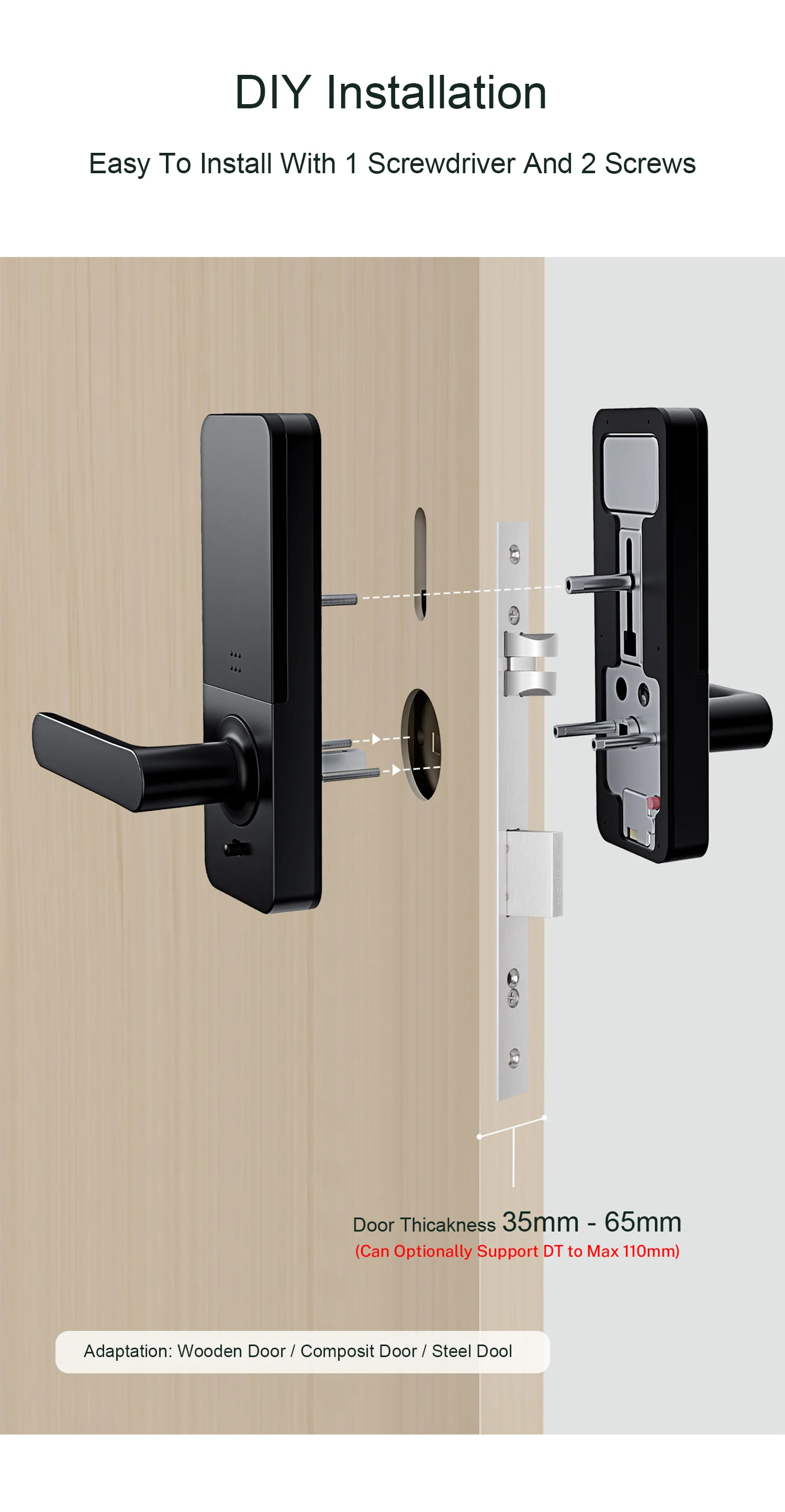 Intelligent Waterproof Digital Door Lock - Biometric Security