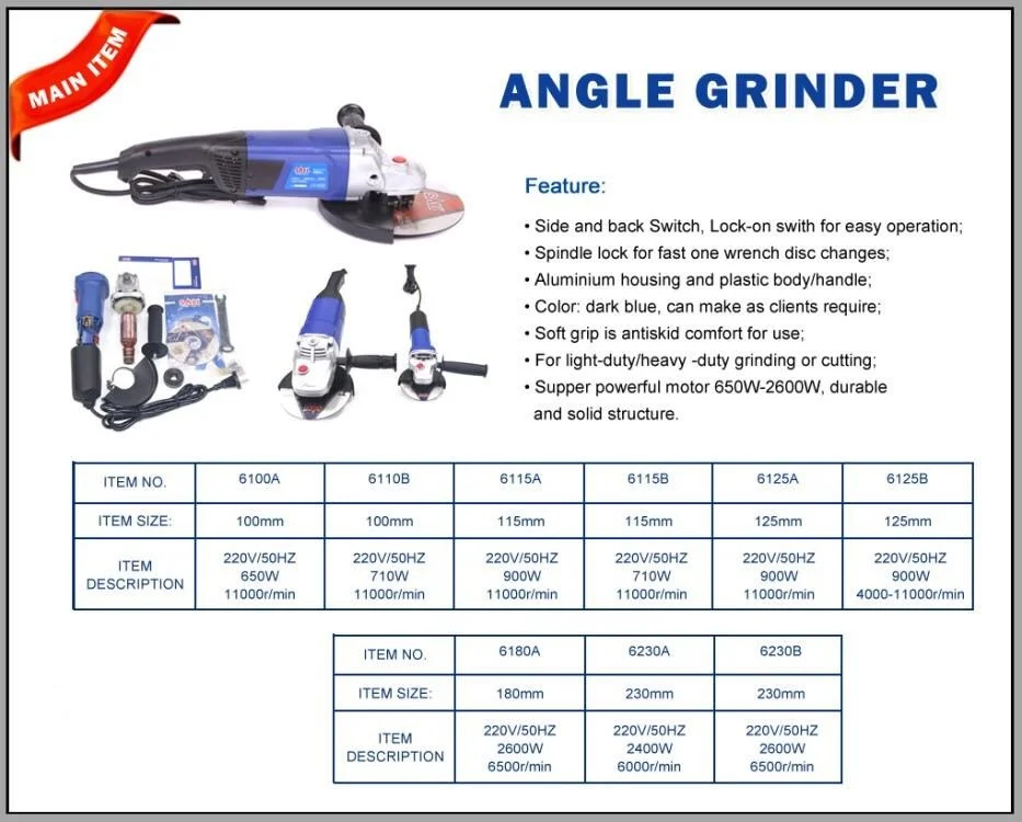 High Quality 2400w 9 Inch Grinder Machine Electric Angle Grinder For Cutting Disc 6230a - Buy ...