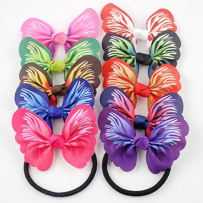 18-piece Set of Cute Elastic Hair Clips and Bow Accessories
