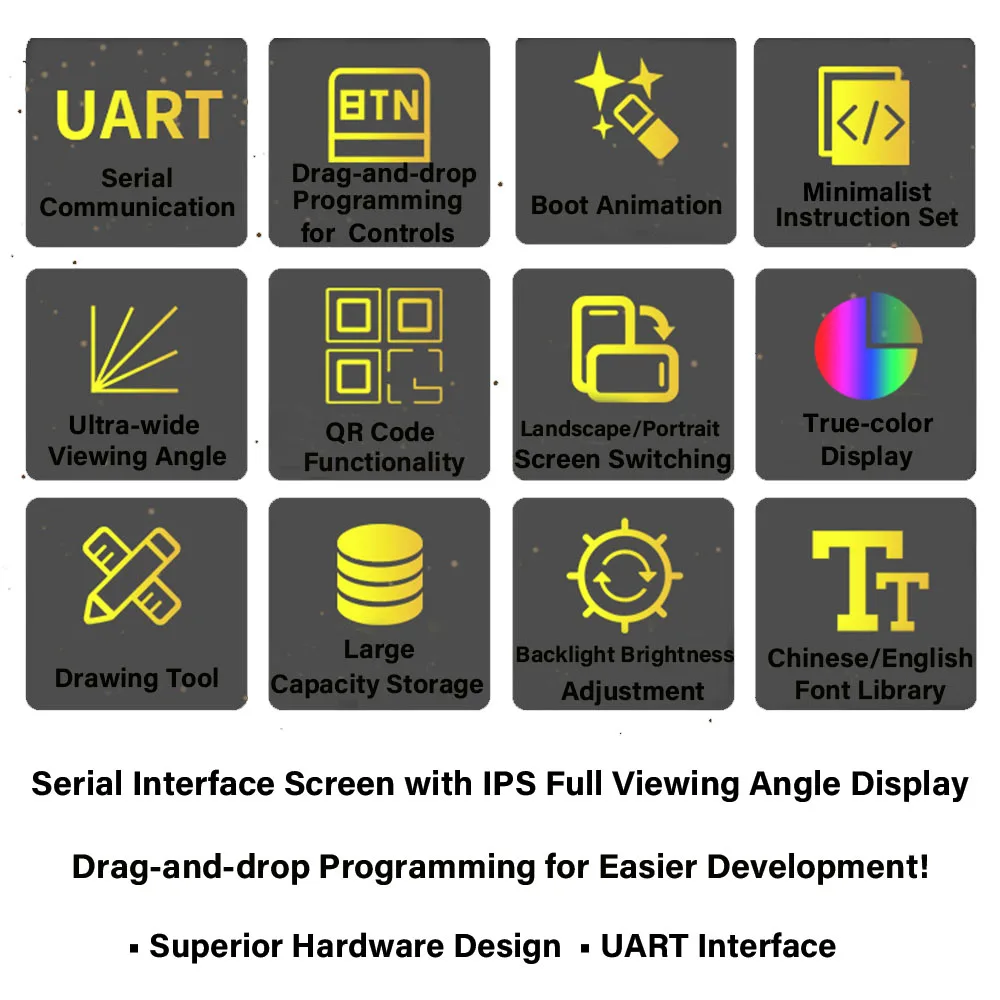 7.0inch 800x480 TFT HMI UART LCD Touch Display with Capacitive Touch ...