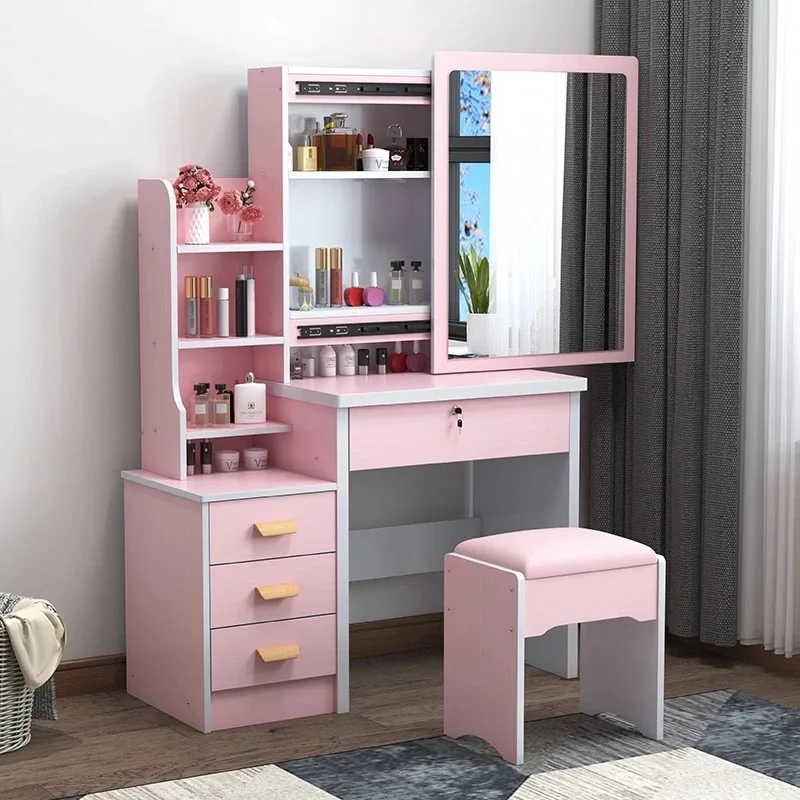 Sliding mirror dressing table, bedroom small apartment dressing table ...