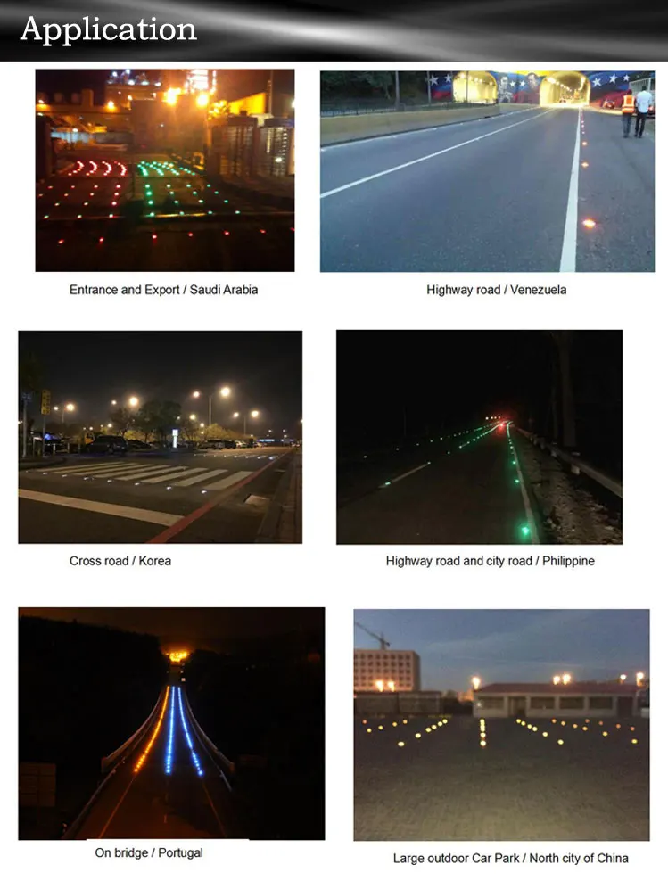 Outdoor Safety Sign Guidance Pavement Blinking Marker Indicator Light ...