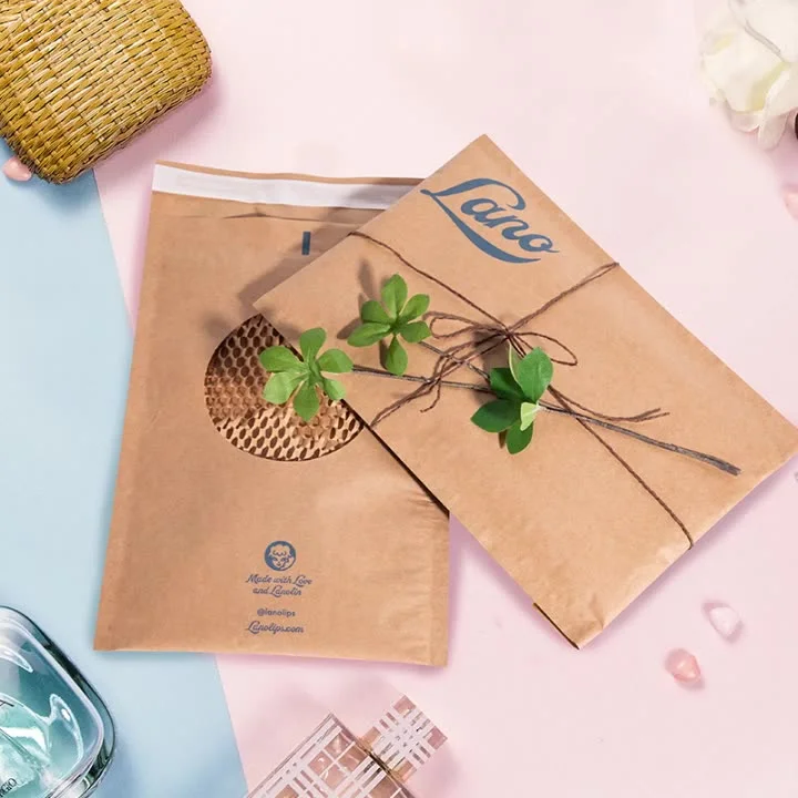 Custom Compostable Kraft Paper Envelope Mailers Recyclable 100% ...