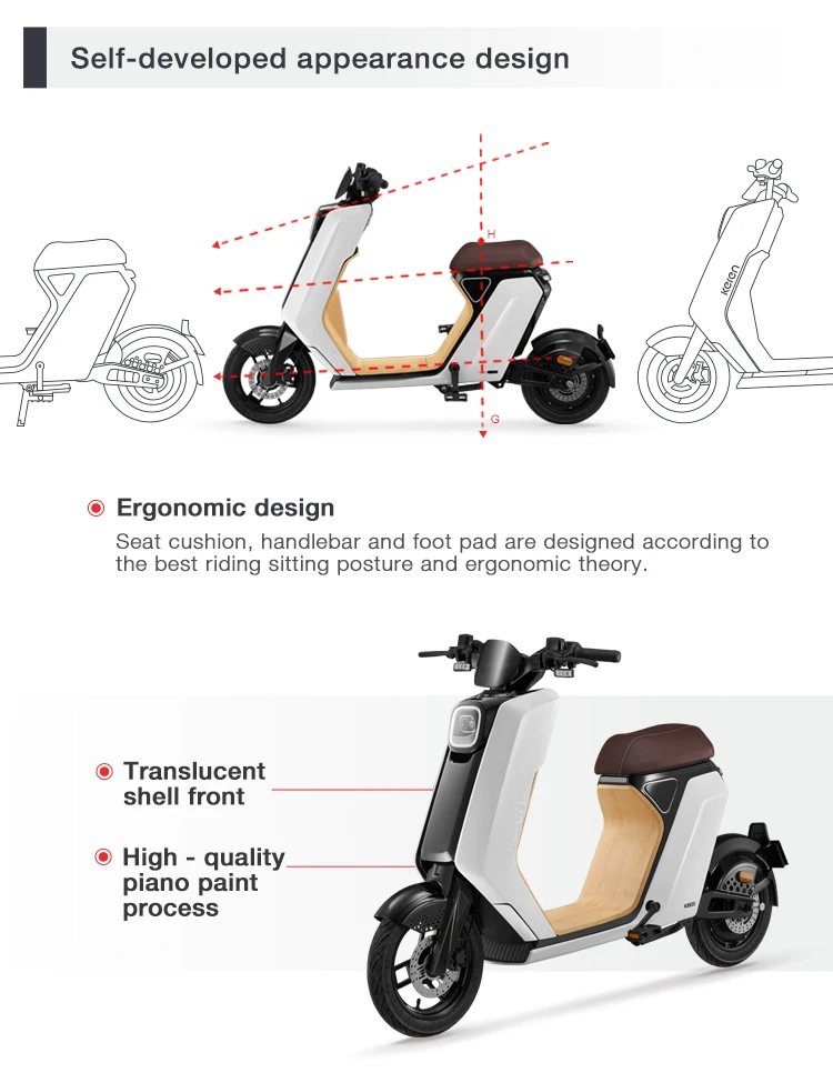 400w 25km/h 35km/h High Speed Scooter Motorcycles Electric Moped For ...