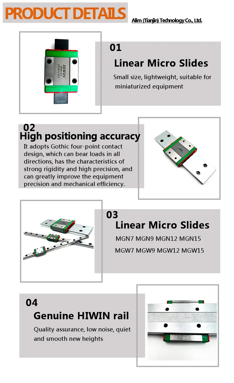HIWIN MGN7 MGN7C MGN9 MGN9C MGN9H MGN12 MGN12C MGN12H MGN15 MGN15C ...