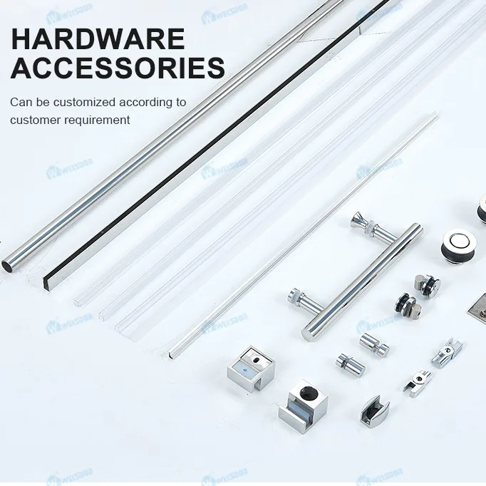 Stainless Steel Sliding Frameless Shower Screen Screw Rail System ...